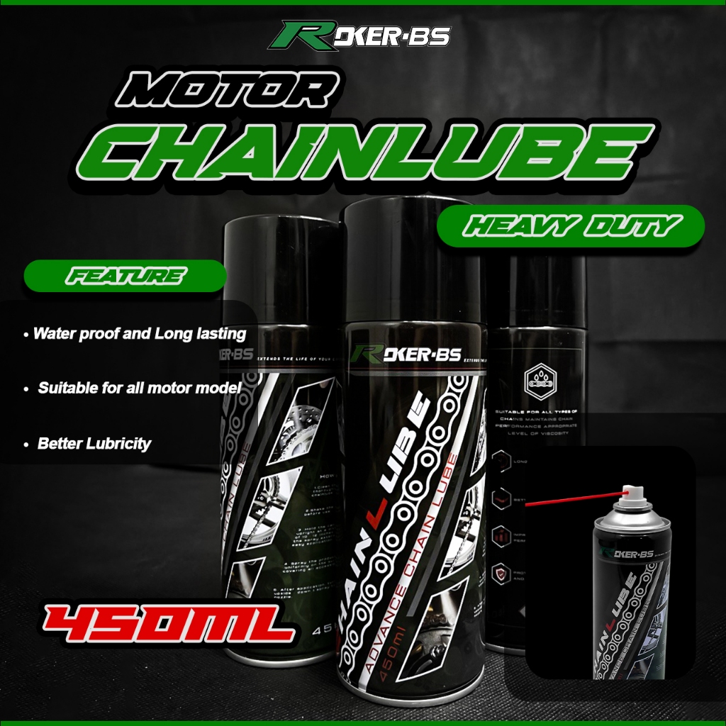 CHAINLUBE CHAIN LUBE SPRAY RANTAI MINYAK ROKER - BS 450ML / STP 300ML | Shopee Malaysia