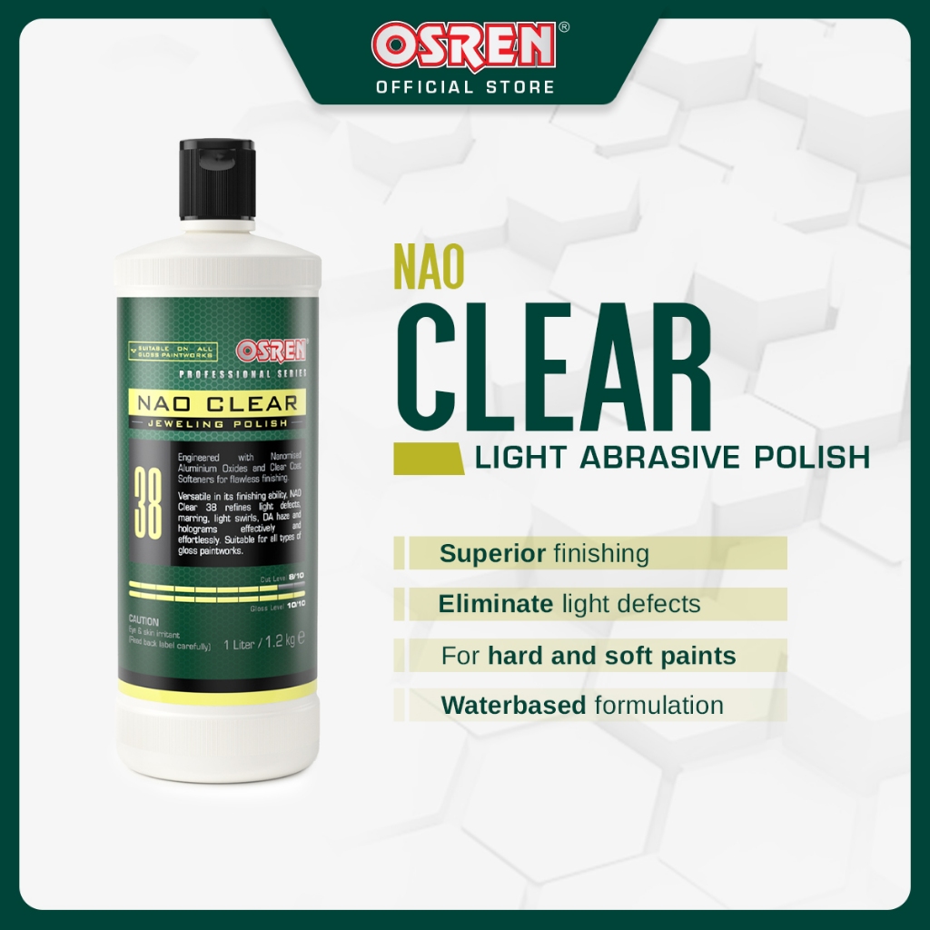 OSREN NAO Clear 38 - Finishing polish for removal of light defects ...