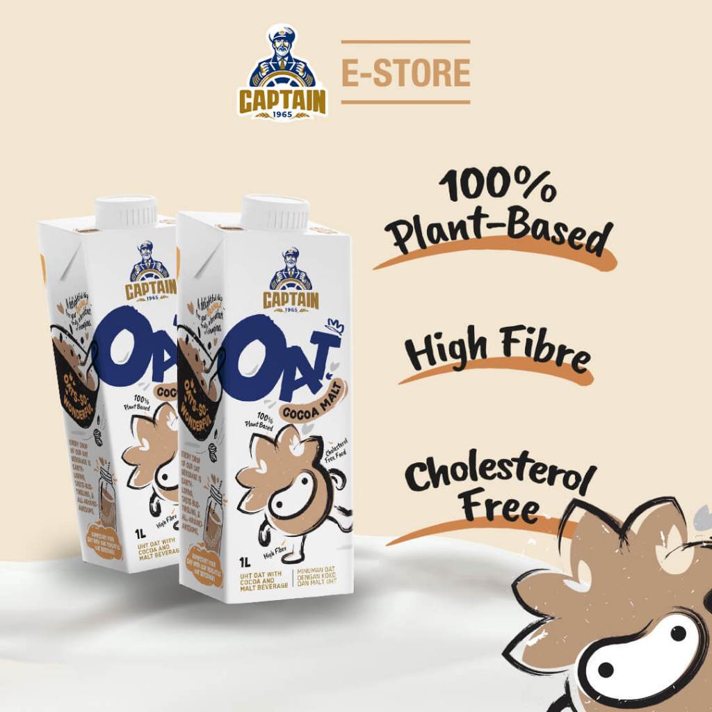 Captain Bundle Oat Milk Original/Cocoa Malt (1 Litre X 2 Boxes ...