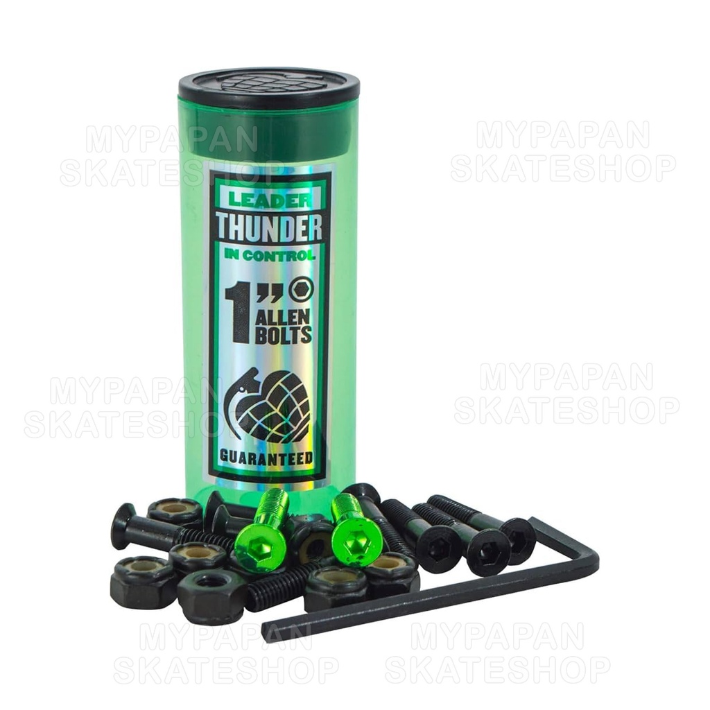 Thunder Trucks Boltnut Hardware Allen size 1" inch Allen type Green ...