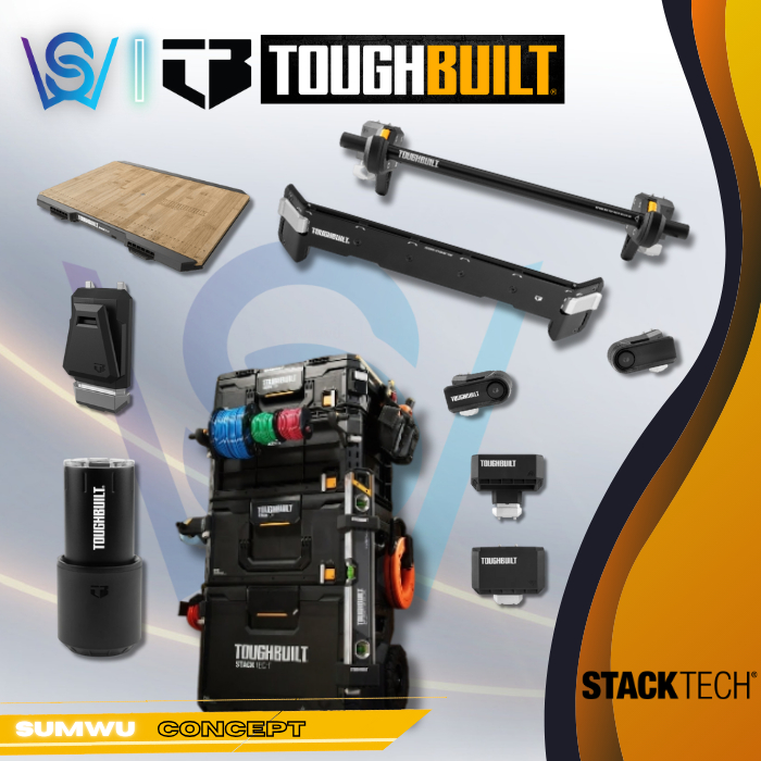 TOUGHBUILT STACKTECH Toolbox Accessories - Fastener/Work Surface/Hanger ...