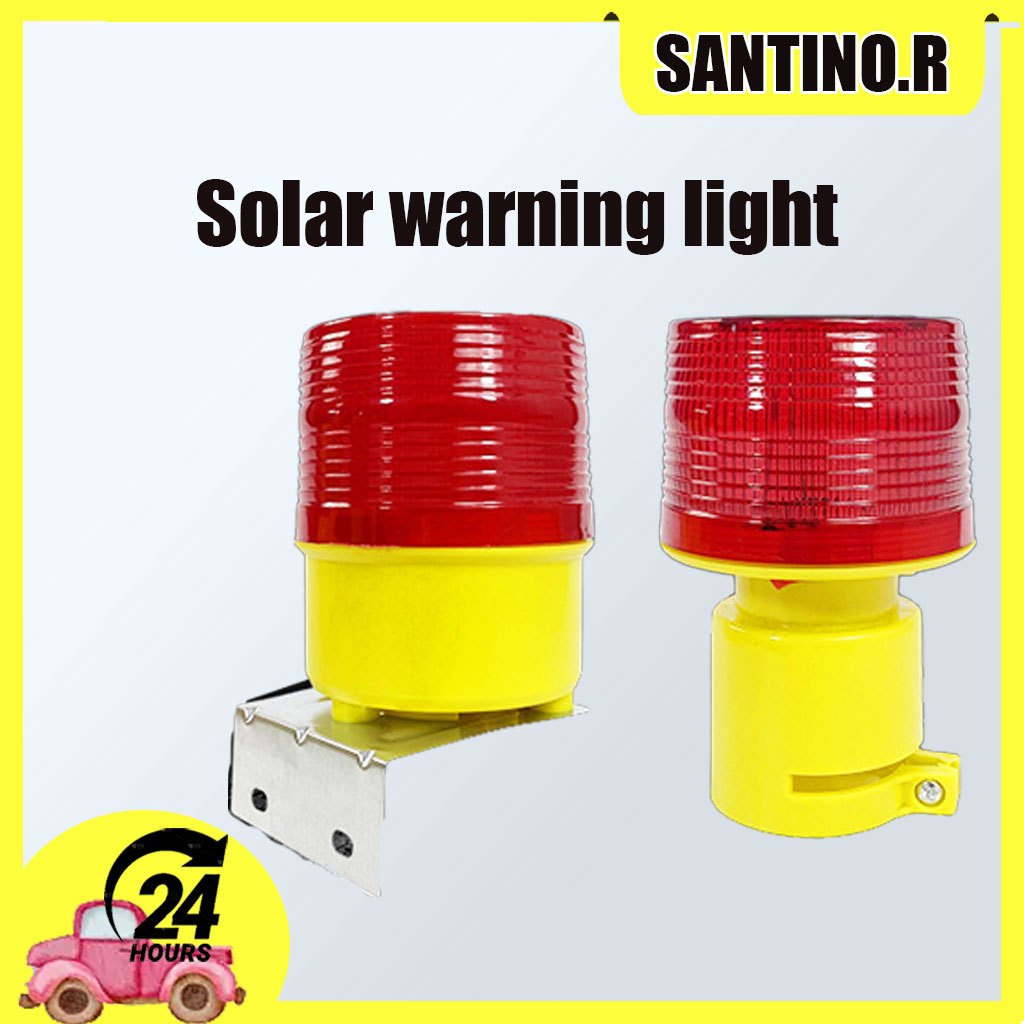 3H Solar Power Warning Light Safety Signal Beacon Flashing Strobe Light ...