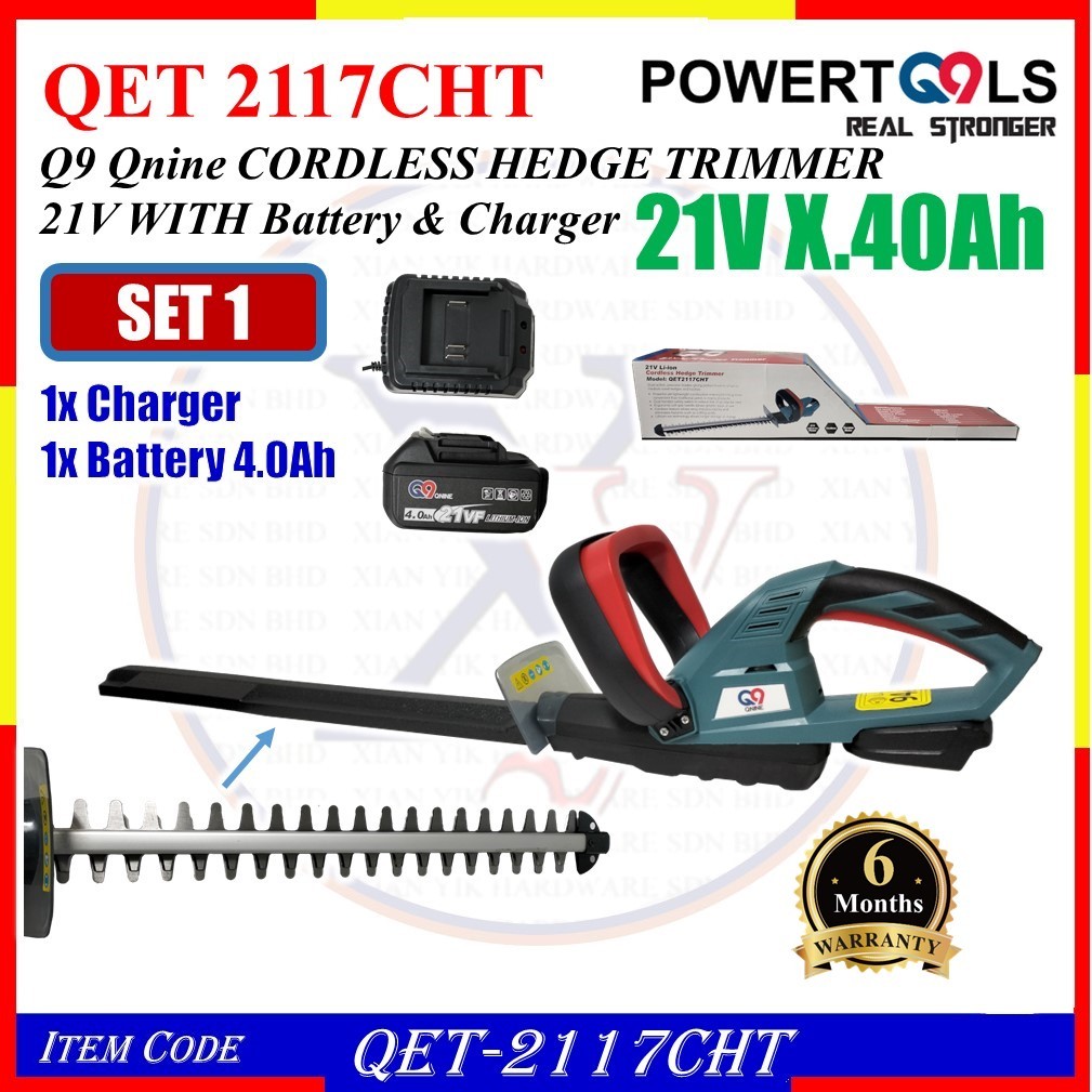 QET-2117CHT (QET 2117CHT) Q9 Qnine CORDLESS HEDGE TRIMMER 21V WITH 21V ...