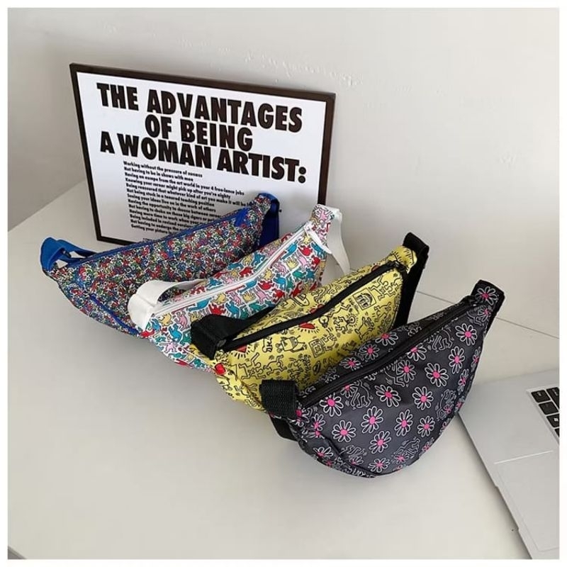 MEIGOH82 SLING BAG KEITH HARING UNIQLO CROSSBODY BAG POUCH LABUBU ...