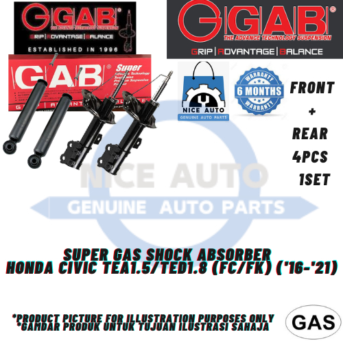 HONDA CIVIC TEA 1.5/TED 1.8 (FC/FK) ('16-'21) (FRONT 2PCS OR REAR 2PCS ...