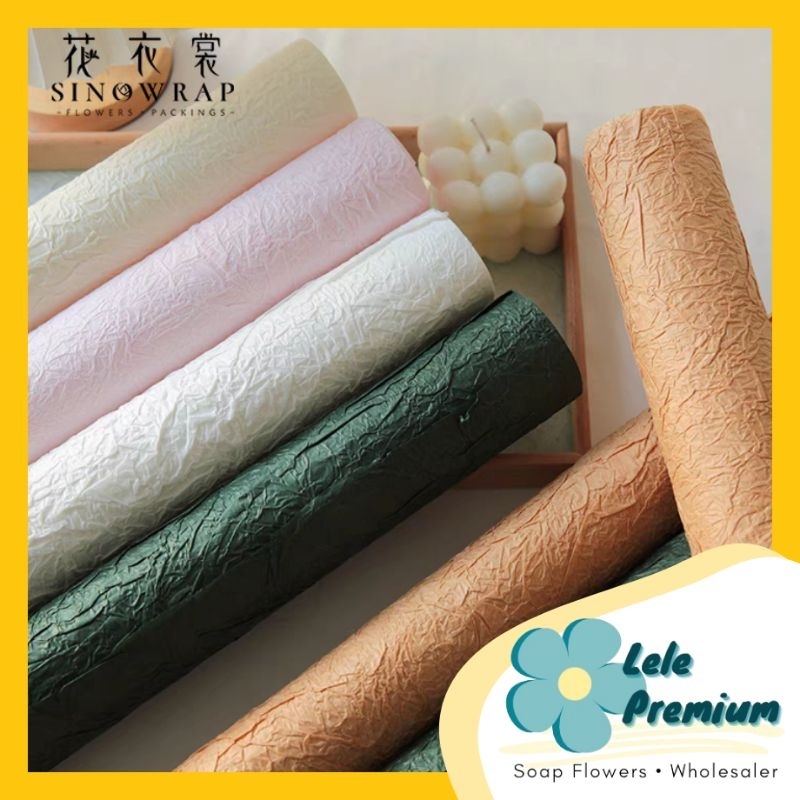 LELE (5pcs) 高级石纹纸 Shi Wen Rock Stone Wrapping Paper Kertas Bunga Batu ...