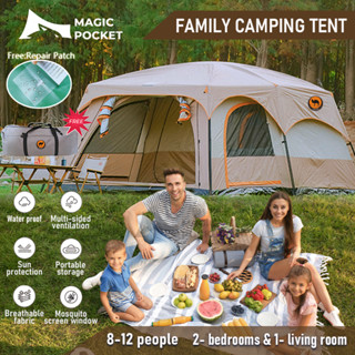 Magicpocket khemah camping tent Genuine khemah unta 10-14Person Large ...