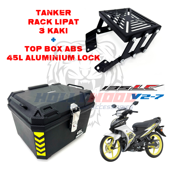 LC135 v2-v7 / LC NEW MONORACK LIPAT JB STYLE + 45L ABS TOP BOX ...