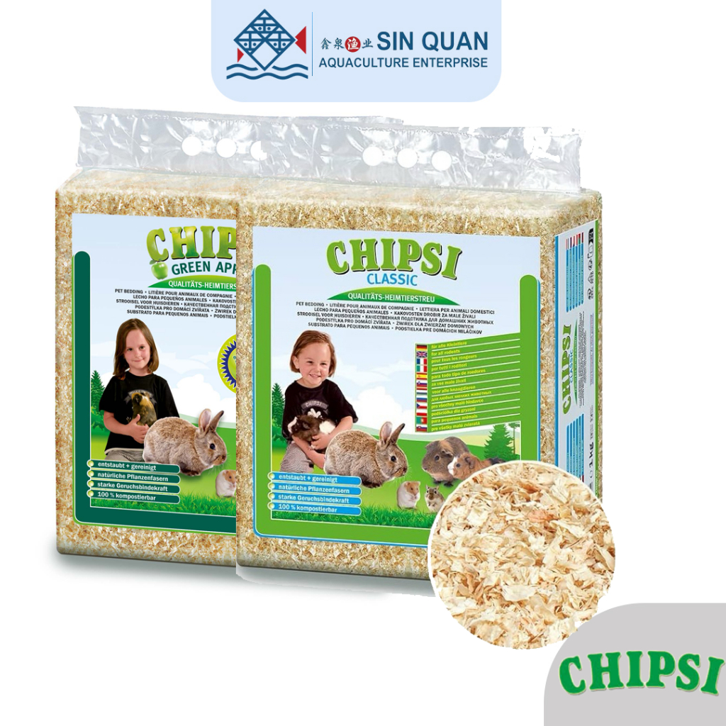 CHIPSI Small Pet Bedding Wood Shaving Classic & Apple flavor 1kg ...