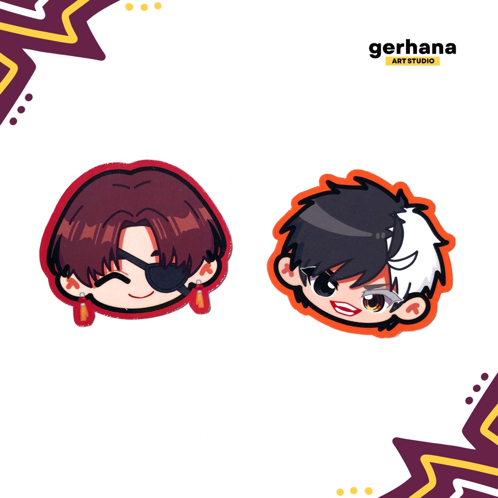 Windbreaker Chibi Sticker | Sakura Haruka & Suo Hayato | Shopee Malaysia
