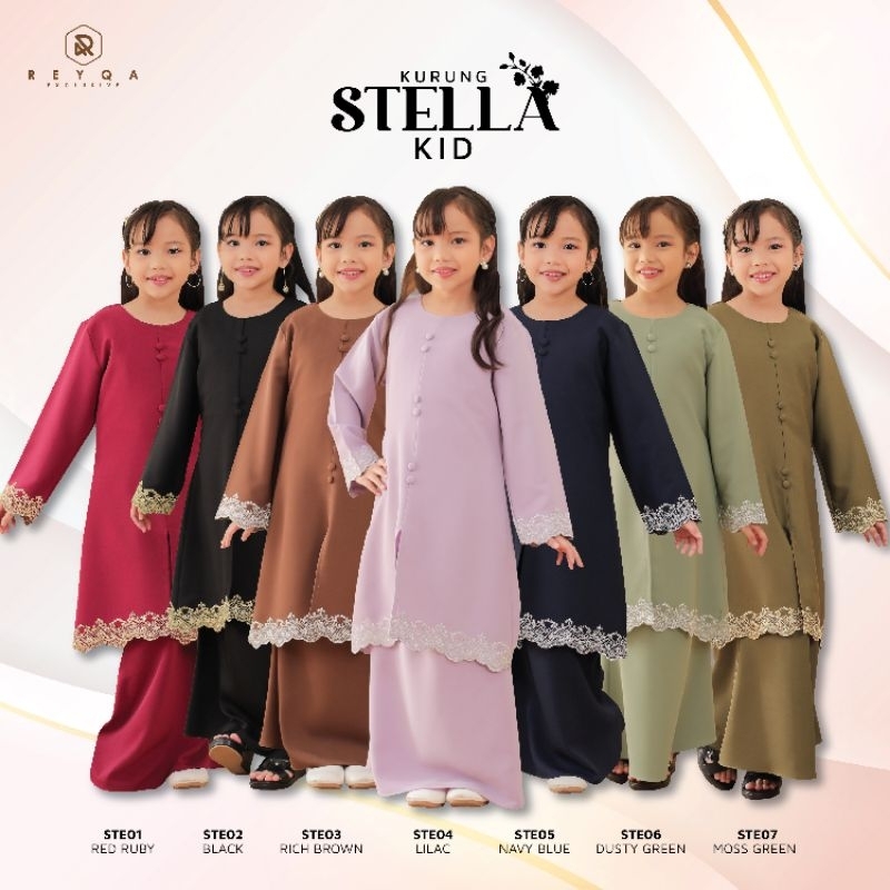 [BAJU RAYA 2025] KURUNG STELLA KIDS by REYQA EXCLUSIVE | Shopee Malaysia