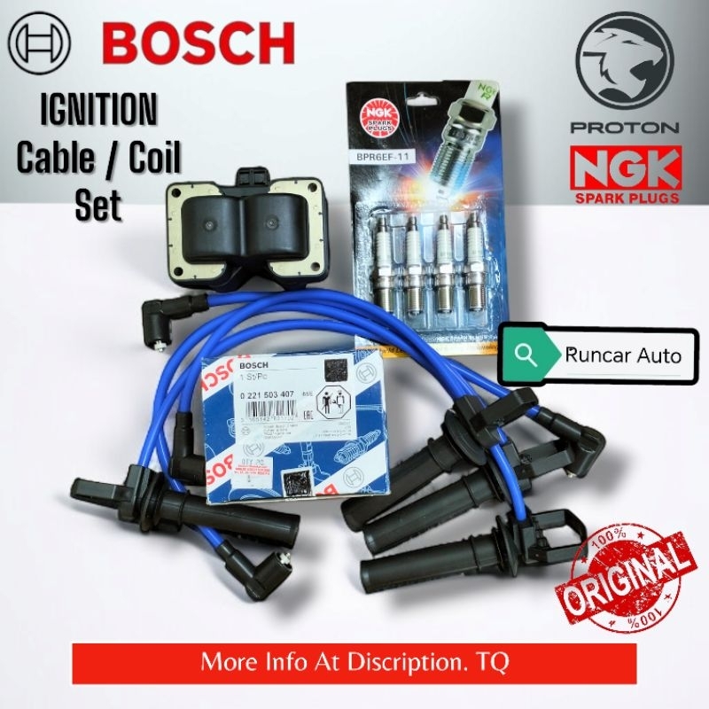 Set PLUG CABLE / COIL / SPARK Plug •Proton Gen-2/Exora&WAJA-CPS ...