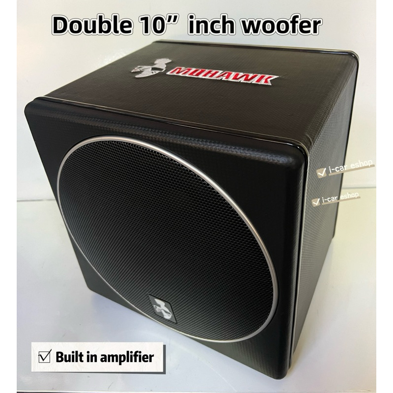 Mohawk 🇺🇸 Double 2x woofer Ative 10”inch subwoofer with mohawk amblem ...