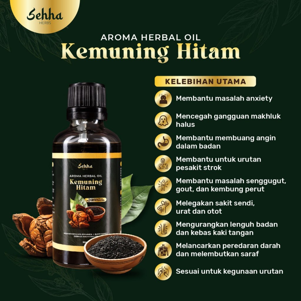 Sehha Herb Minyak Kayu Kemuning Hitam Mengahalau Jin , Hantu, Saka ...