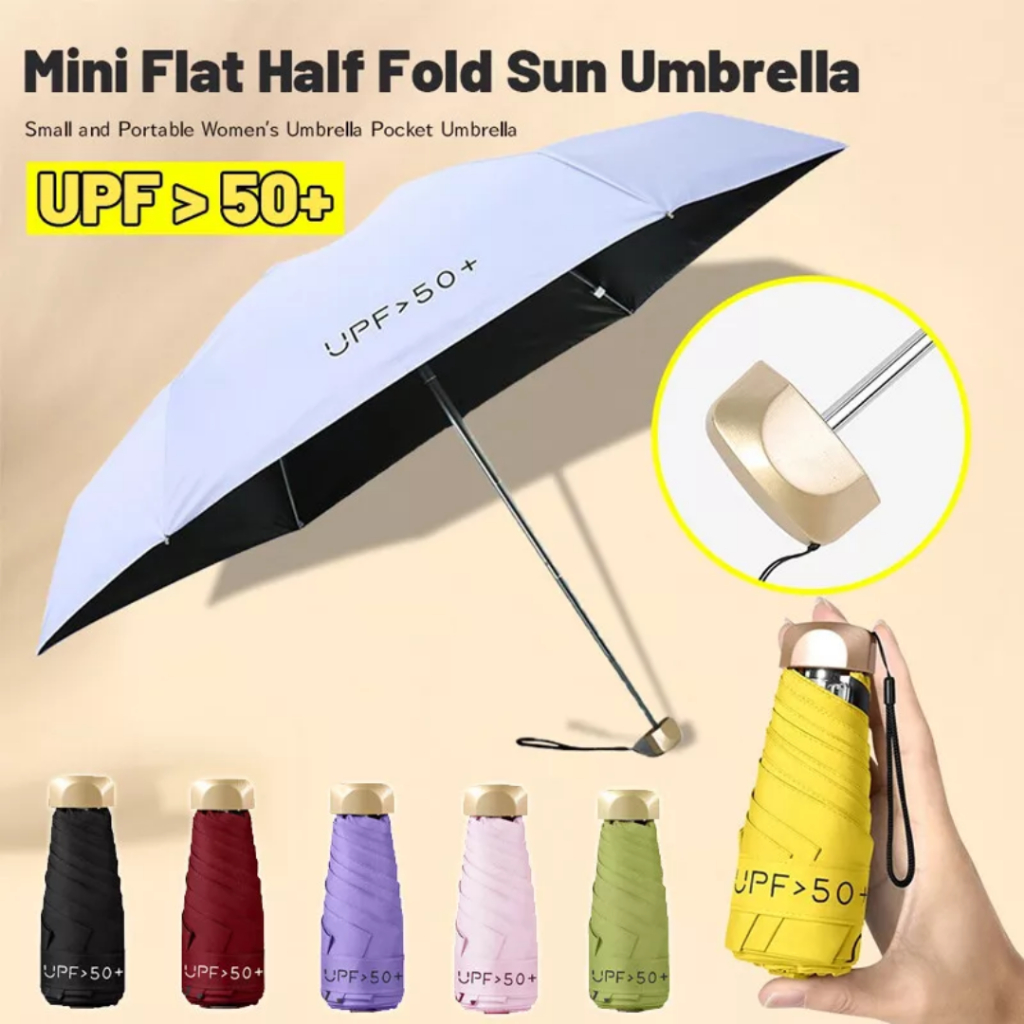 SLEN Mini Umbrella Pocket UV Foldable Flat Mini Umbrella UV Protection ...