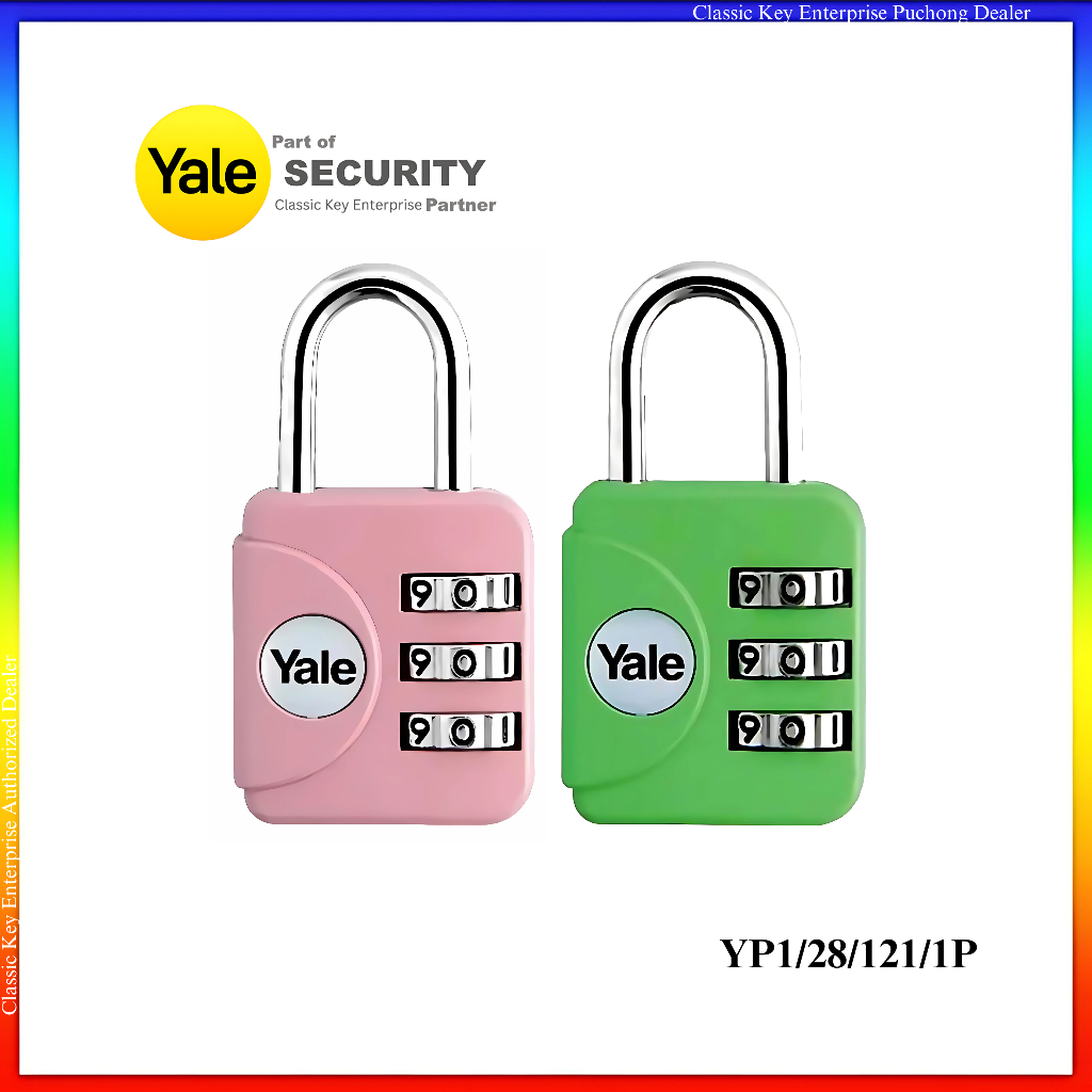 Yale Luggage Lock 3 Digit Dial Combination Number Model YP1/28/121/1 ...