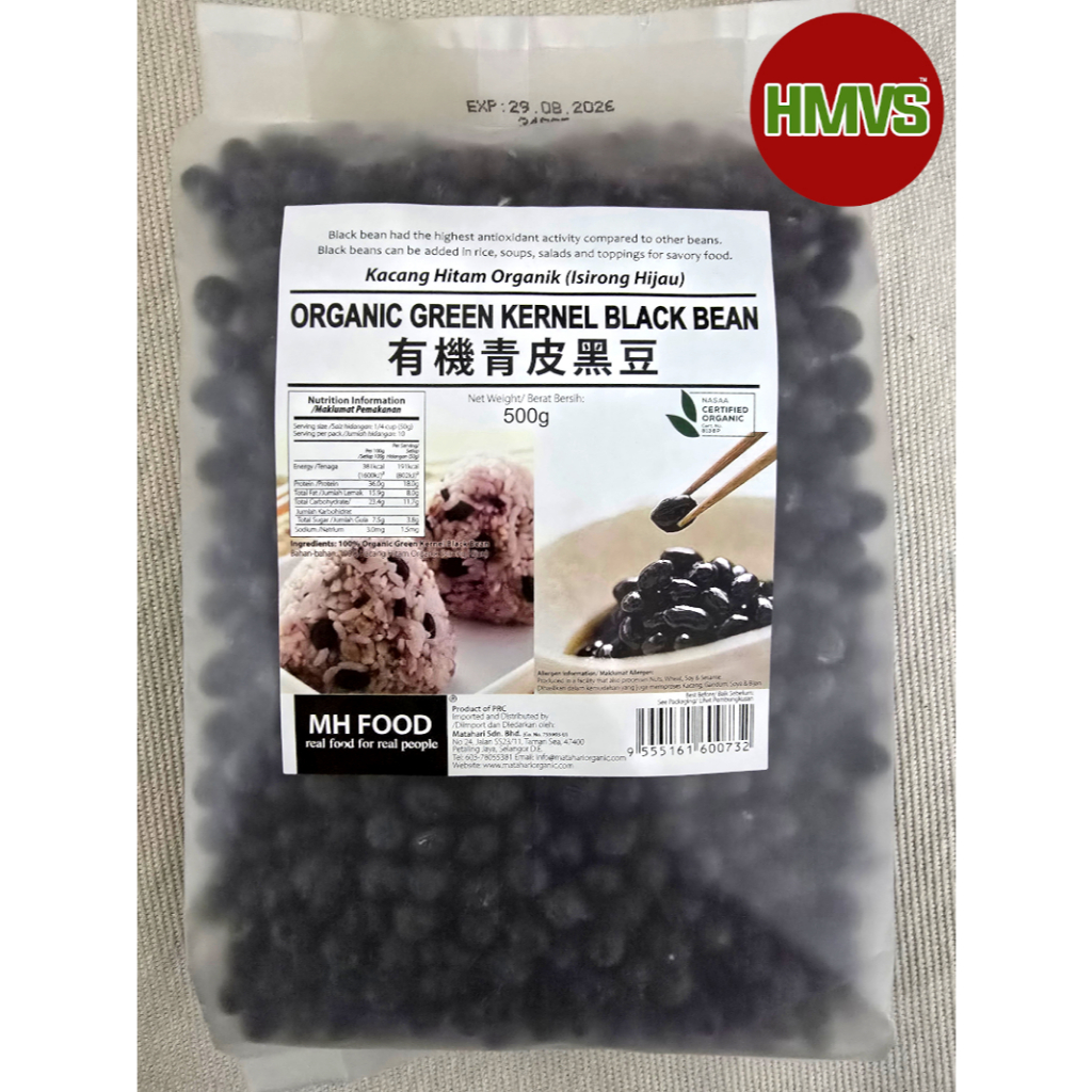 MH Food Organic Green Kernel Black Bean (有机青皮黑豆) 500g📣 | Shopee Malaysia
