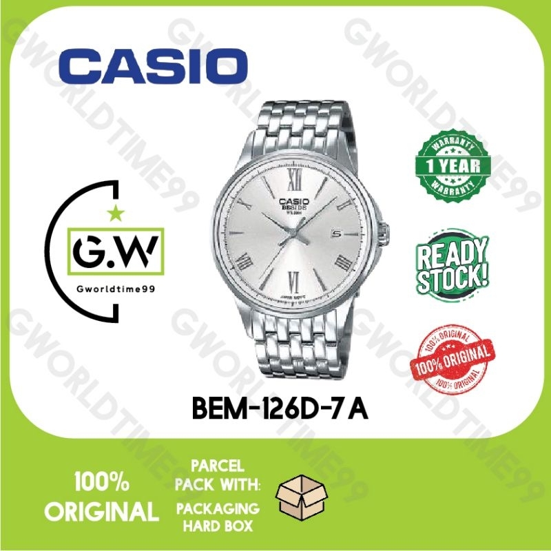 CASIO BESIDE BEM-126D-7A/BEM-126D/BEM-126D-7ADR | Shopee Malaysia