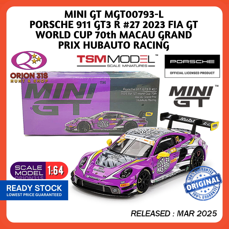 Mini GT 793 Porsche 911 GT3 R #27 2023 FIA GT World Cup 70th Macau ...