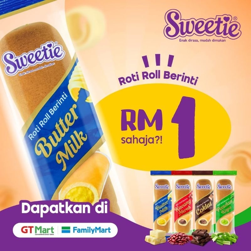 ROTI ROLL BERINTI DARI SWEETIE | Shopee Malaysia