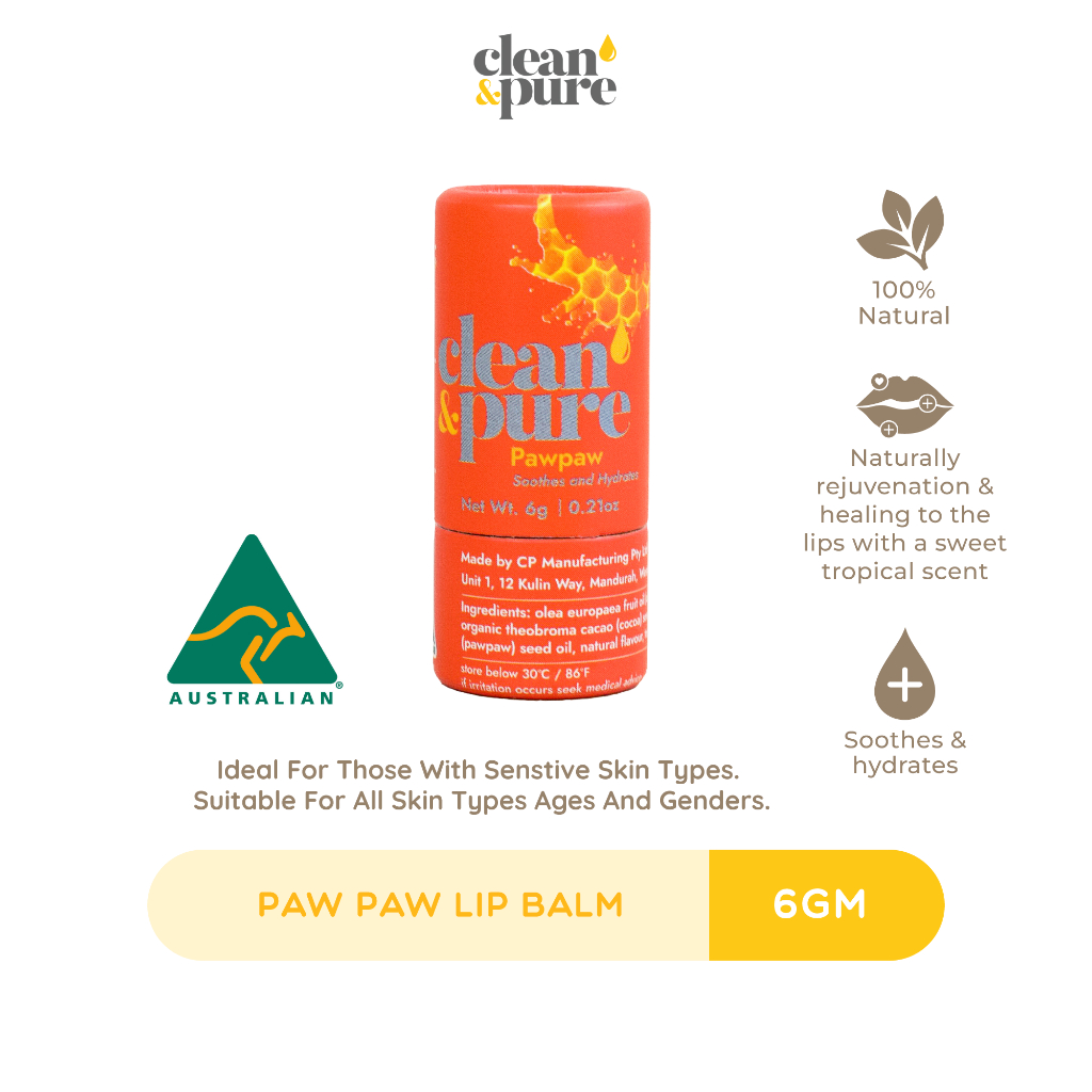 Clean & Pure Lip Balm - Pawpaw (6g) | Shopee Malaysia