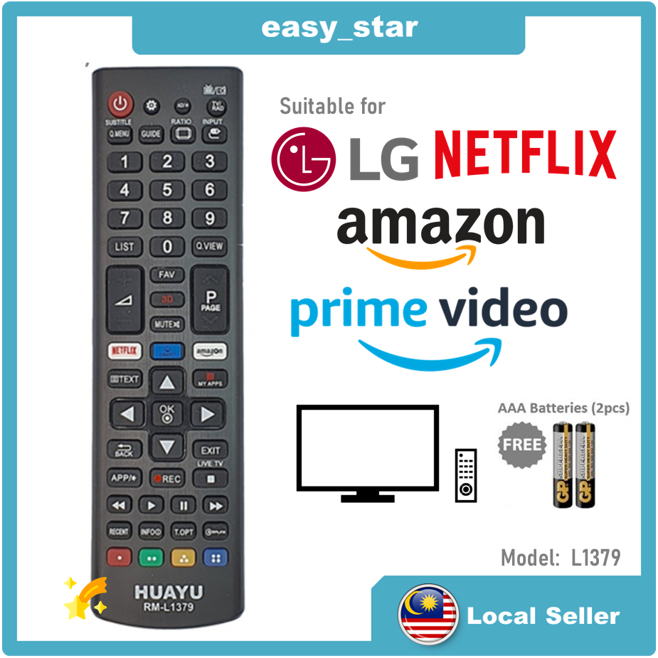 Repalacement LG Netflix Amazon Player Smart TV Remote Control (RM-L1379) | Shopee Malaysia