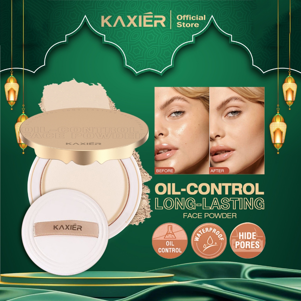 Kaxier Oil-control Compact Powder Waterproof Matte Face Powder | Shopee ...