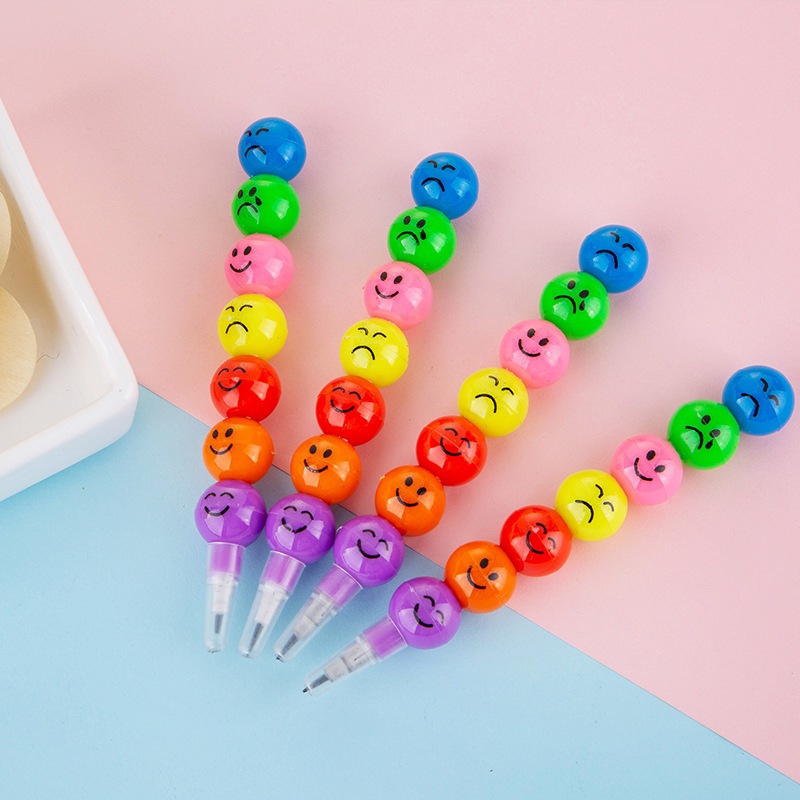 7 Colors EMOJI Bullet Crayon Bullet Pencil Writing Utencil Kawaii Cute ...