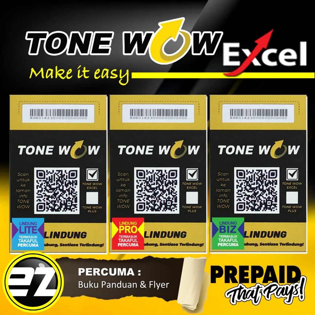 🔥 𝗧𝗢𝗡𝗘𝗪𝗢𝗪 EXCEL - Simkad ToneWOW Simkad VIRAL 🔥 | Shopee Malaysia