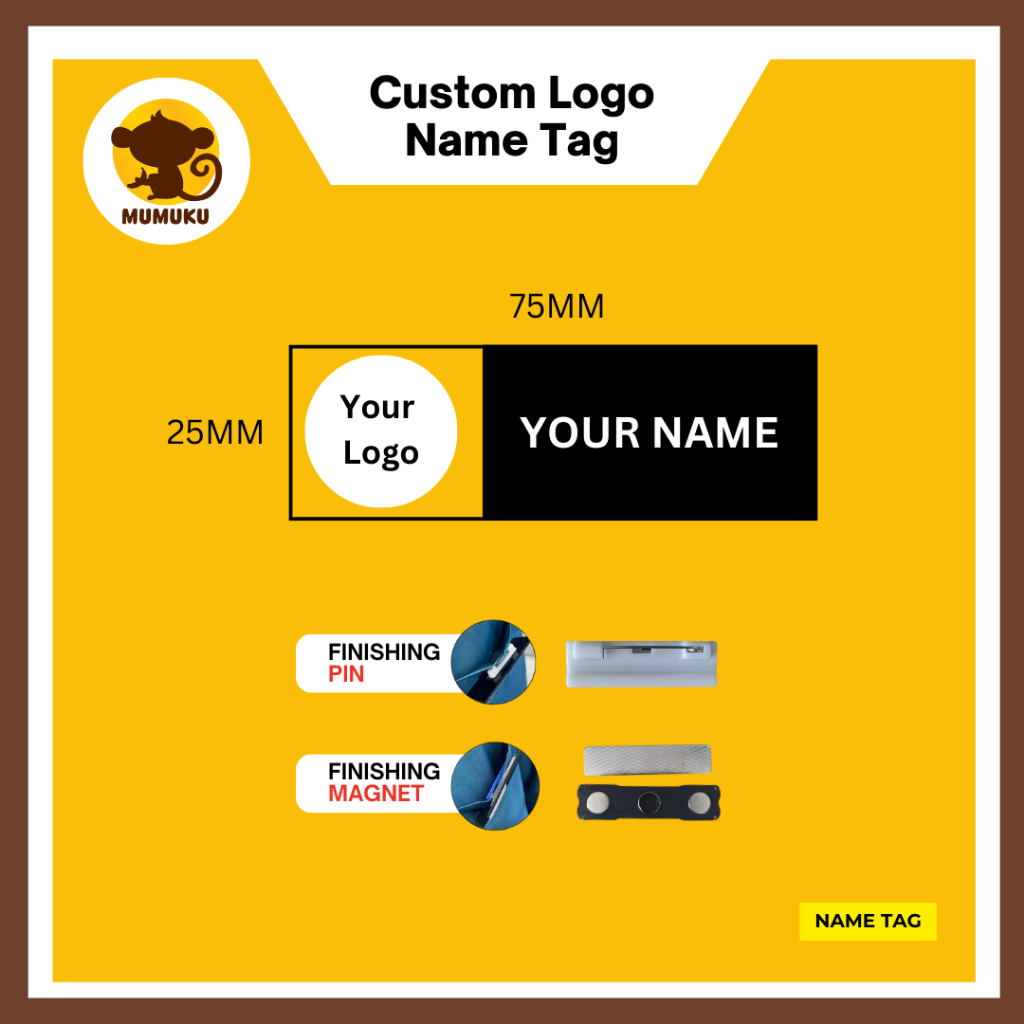 Name Tag Custom, Name Tag Sekolah, Pengawas Name Tag Magnet, Name Tag ...