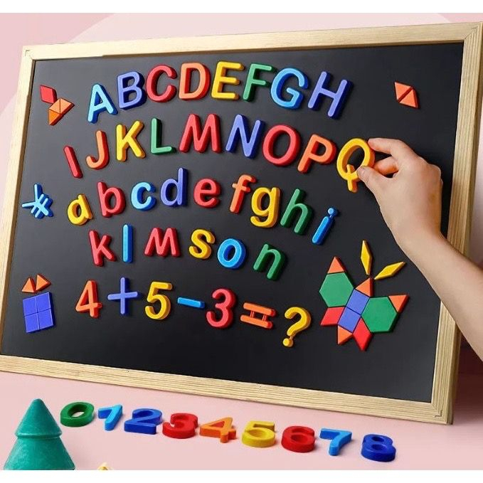 Magnetic Letters Numbers Alphabet ABC 123 Fridge Magnets Uppercase ...