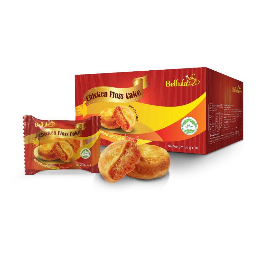 Bellula Chicken Floss Cake 33g Original / Spicy | Shopee Malaysia