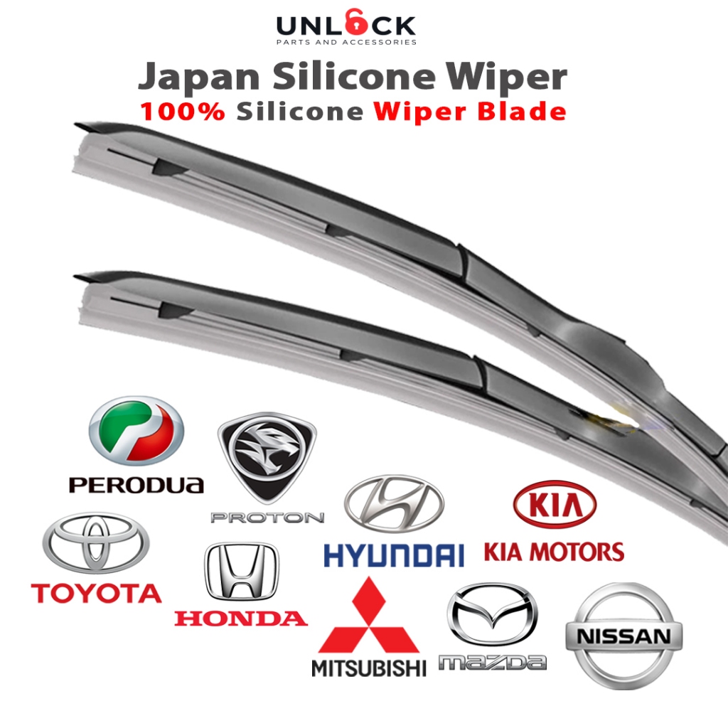 Japan silicone Mugen Car Wiper Wiper Perodua Proton Toyota Nissan ...