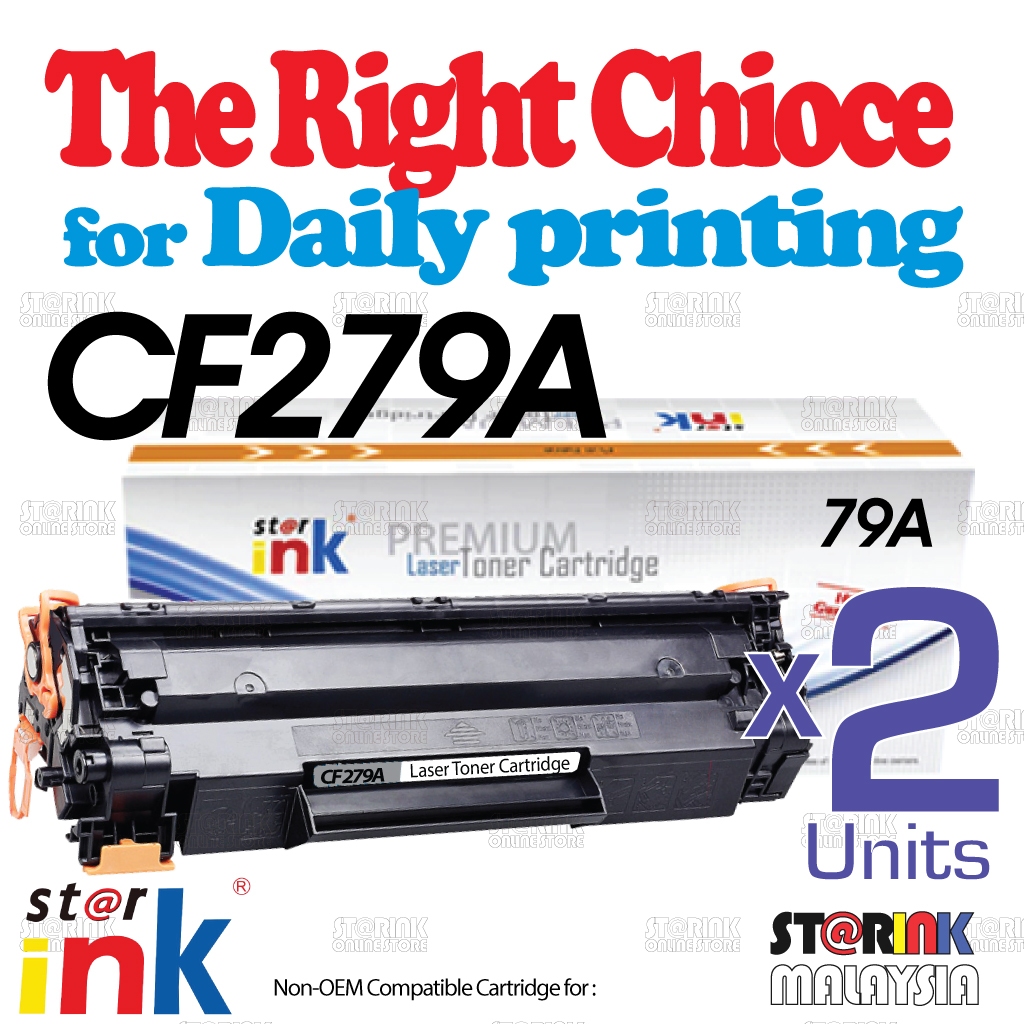 2 x Compatible to HP CF279A 79A CF279X CF 279A Laserjet pro MFP M12a ...
