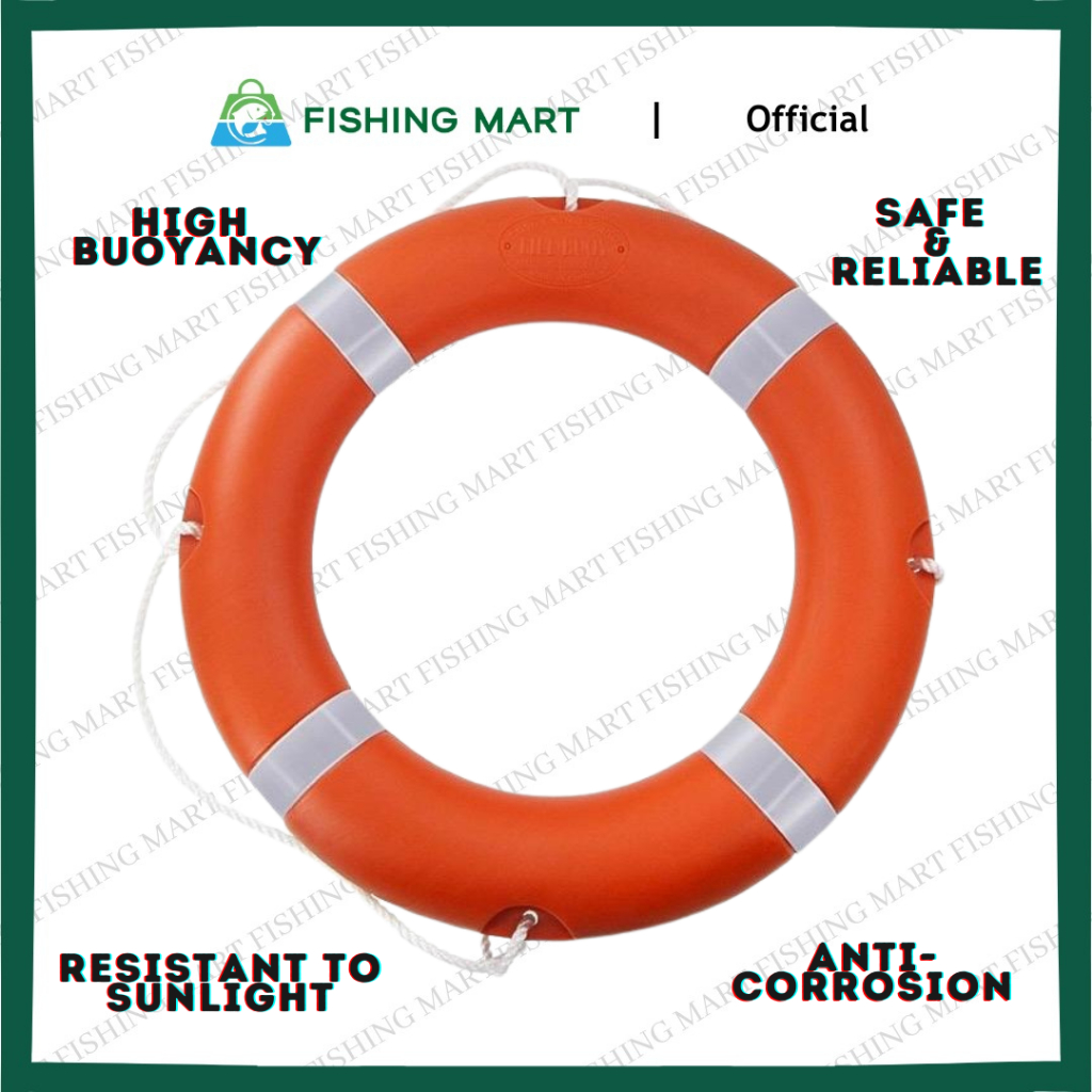 Marine Lifebuoy Safety Adult Life-Saving Swimming Ring Reflective Life Buoy / Pelampung ...