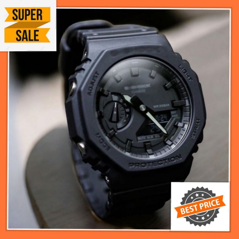 ANALOG DIGITAL WATCH TMJ DUAL TIME SPECIAL BLACK COLOR UNISEX WATCH ...