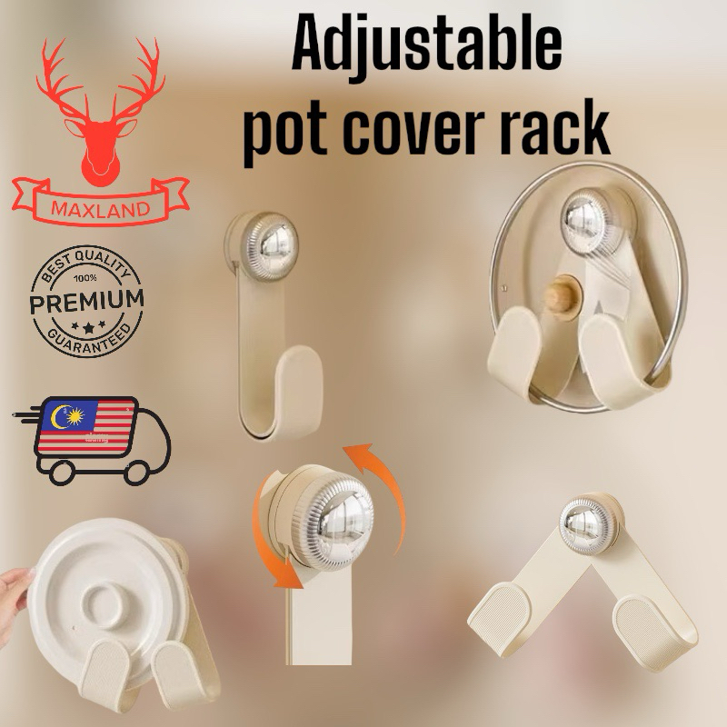 Suction cup rotary pot cover rack kitchen storage rack Storage rack ...