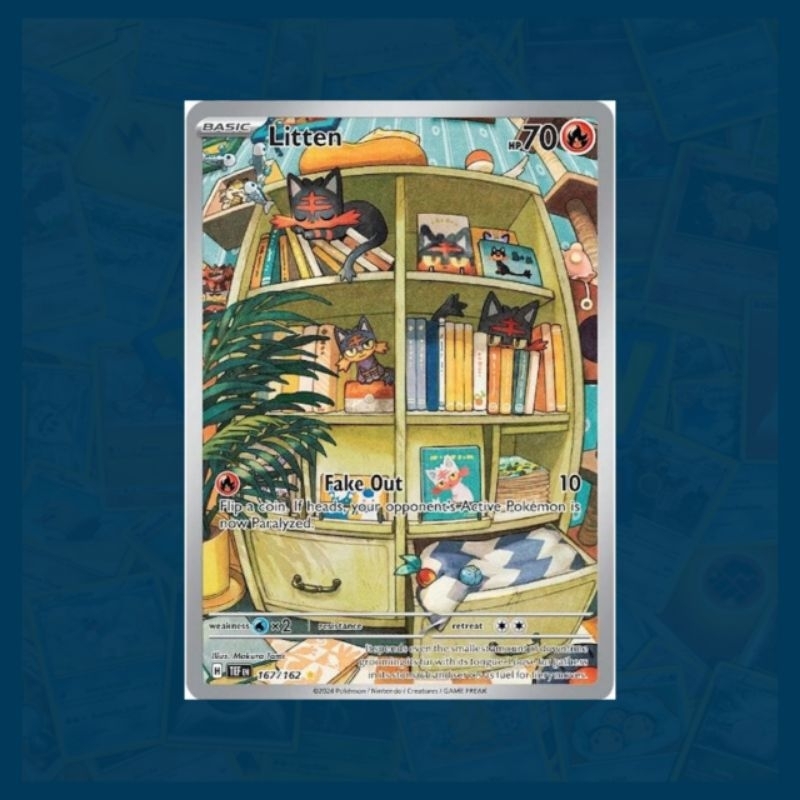 Litten (167/162) Illustration Rare | Temporal Forces | Pokemon TCG Card | Shopee Malaysia