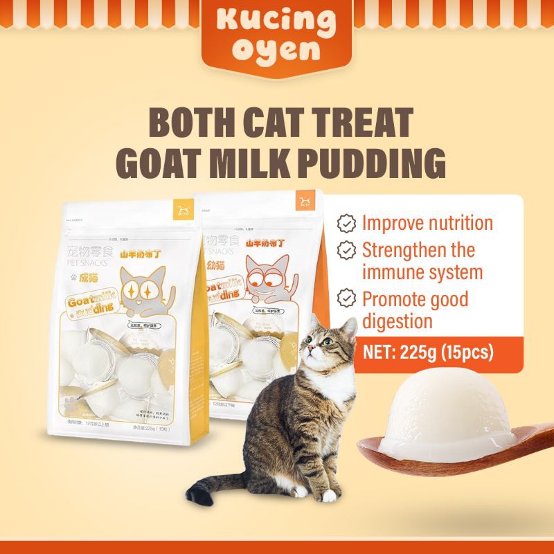 BOTH Goat Milk Cat Pudding Cat Treat Cat Snack Cat Food 15*15G | Shopee ...