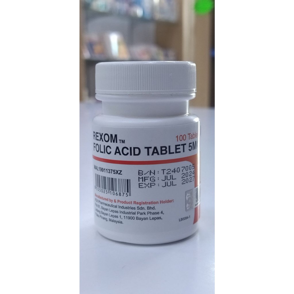 REXOM FOLIC ACID TABLET 5MG | Shopee Malaysia