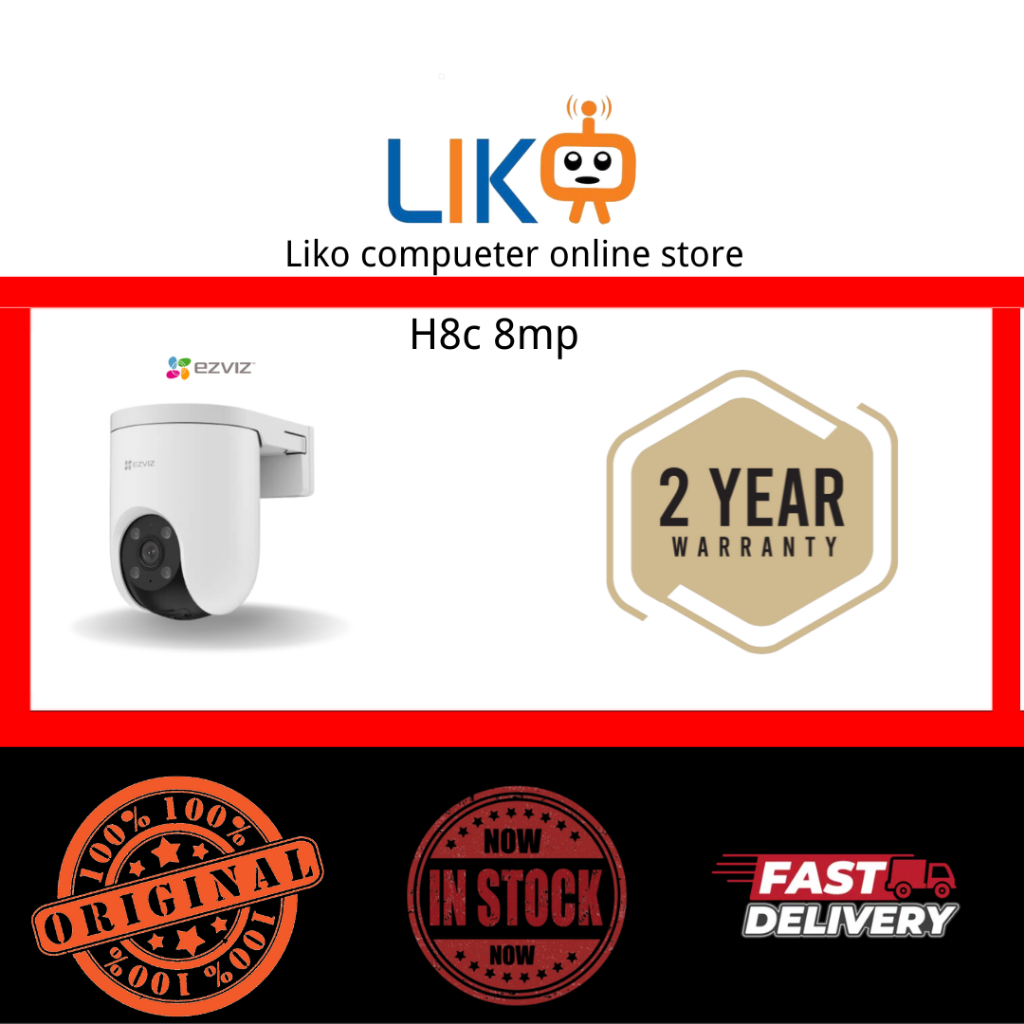 EZVIZ H8c Pro 4K 8MP Pan & Tilt Wi-Fi Camera | Shopee Malaysia