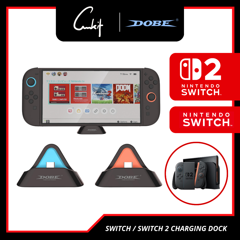 06.06 SALE 】DOBE Nintendo Switch 2 / Nintendo Switch OLED Charging Dock Base Stand Charging Base ...