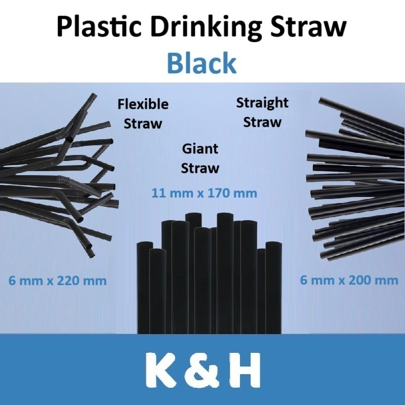 Jerami Plastik / Plastic Straw / Flexible & Giant & Straight Straw ...