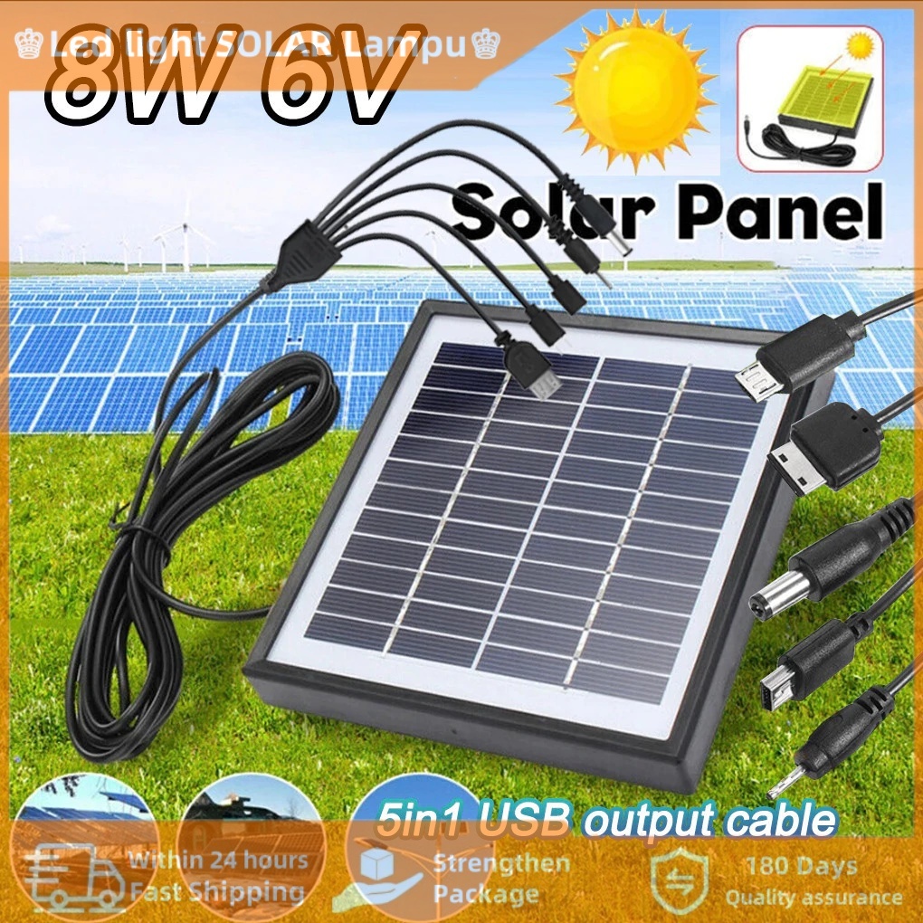 Portable Solar Panel 8W 6V Polycrystalline Silicon Solar Panel ...