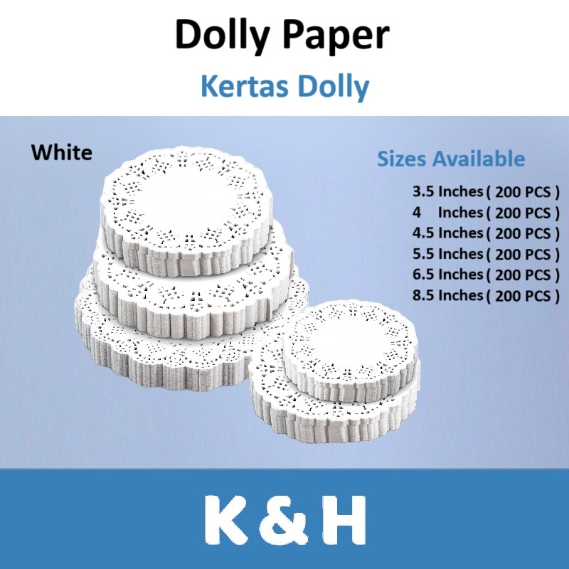 Kertas Doiley (200PCS) Doyleys Paper / Dolly Paper / Doily Paper ...