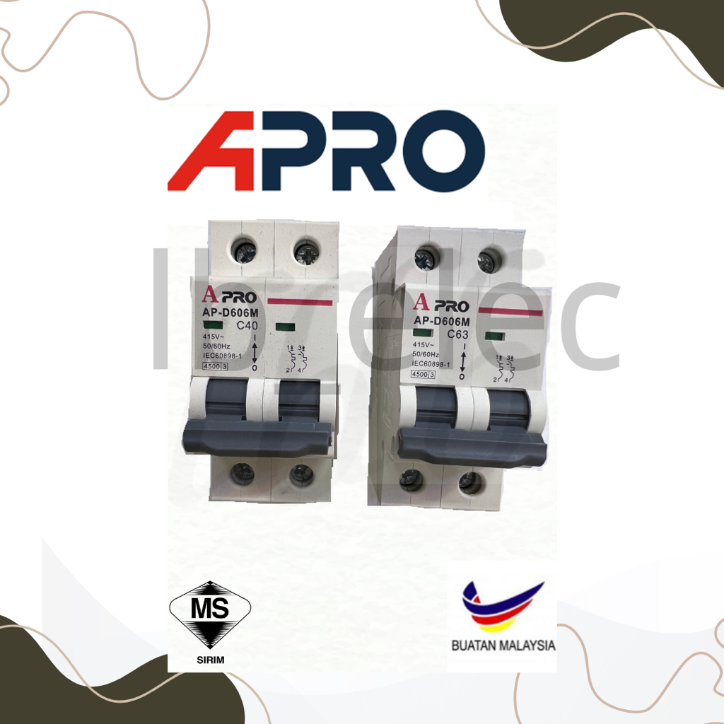 Main Switch 2Pole MCB APRO 2P MCB SIRIM APPROVE | Shopee Malaysia