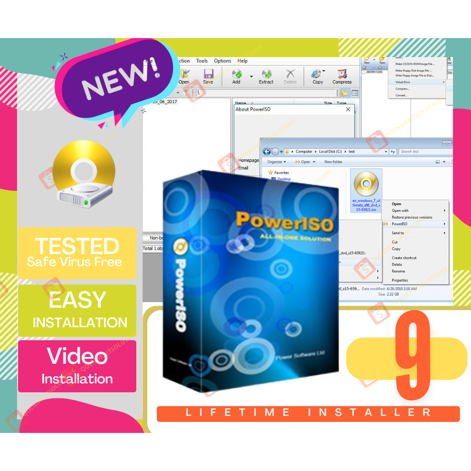 PowerISO 𝐯𝟗⚡2025 𝐋𝐀𝐓𝐄𝐒𝐓 🔥 Full Ver | Easy Guide Installation | Shopee ...