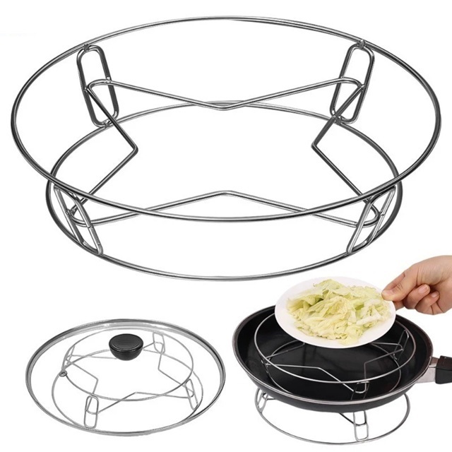 LYTA HOME Stainless Steel Round Star Shape Pot Wok Storage Tray Steam ...