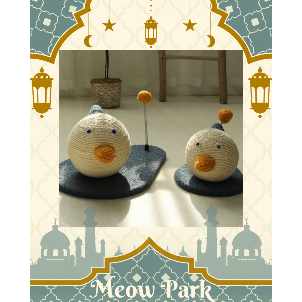 Duck Shape Sisal Ball Cat Scratcher Toy, Cat Scratcher Toy with ...