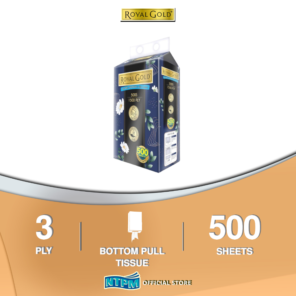 Royal Gold Elegant Soft Pack Bottom Pull 3 PLY (500's) | Shopee Malaysia